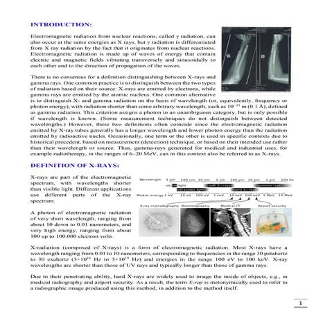 X ray | PDF | Chemistry | Science