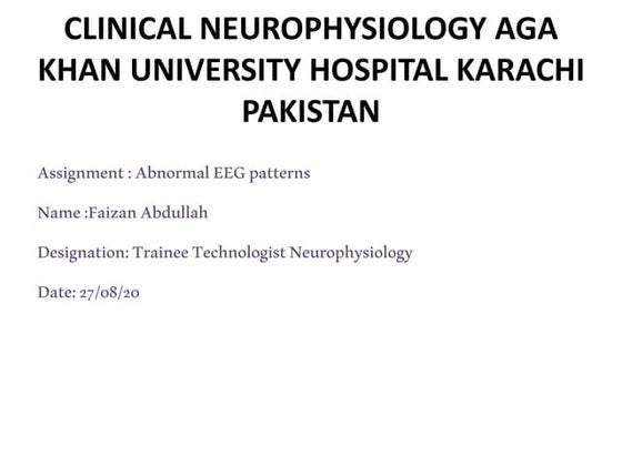 Recognition of abnormal EEG. | PPT