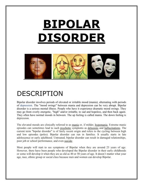 Bipolar Disorder PowerPoint | PDF