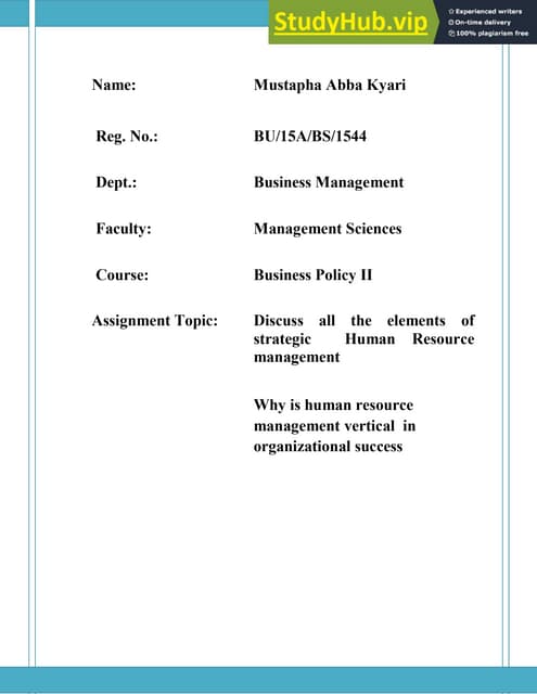 Introduction to HR Objectives & Strategies | PPT
