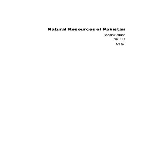 Assignment on natural resources | DOCX