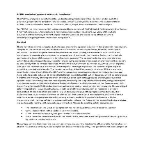 Assignment on pestel analysis | DOCX