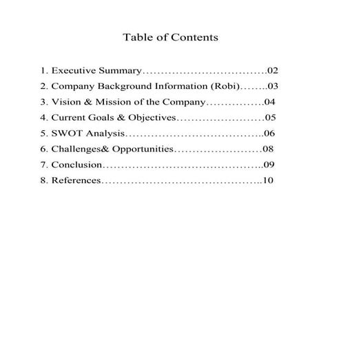 Assignment on robi | PDF