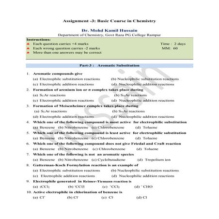 Assignment-3: Org mechanism | PDF