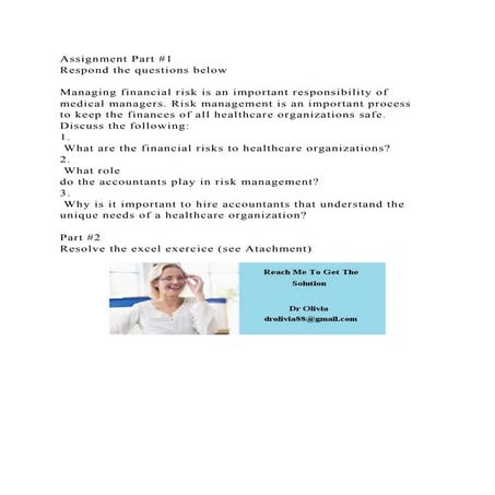 Assignment Part #1Respond the questions belowManaging financia.docx