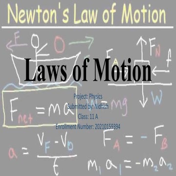 Physics Assignment on Laws of Motion. pptx | PPTX