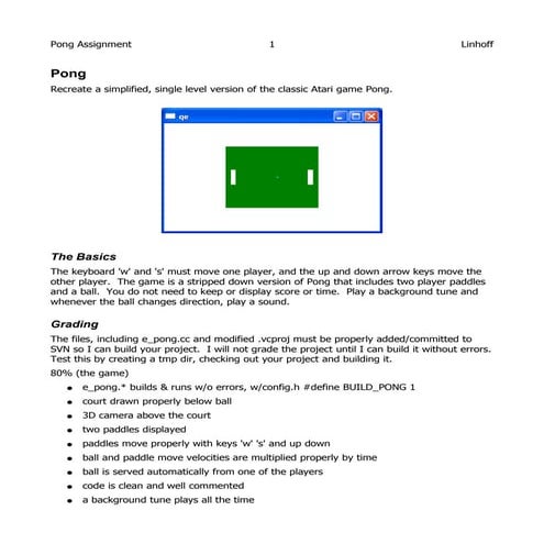 Assignment Pong | PDF