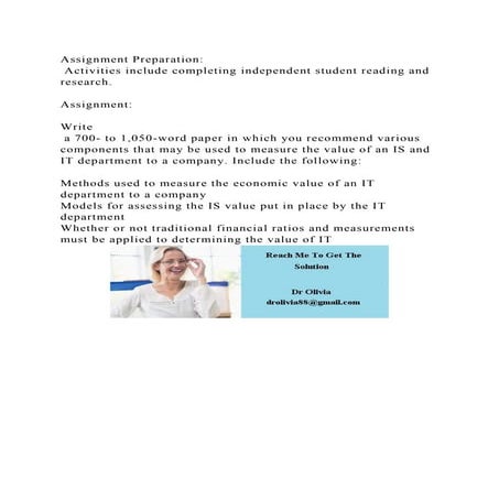 Assignment Preparation Activities include completing independent .docx ...