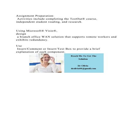 Assignment Preparation Activities include completing the TestOut®.docx