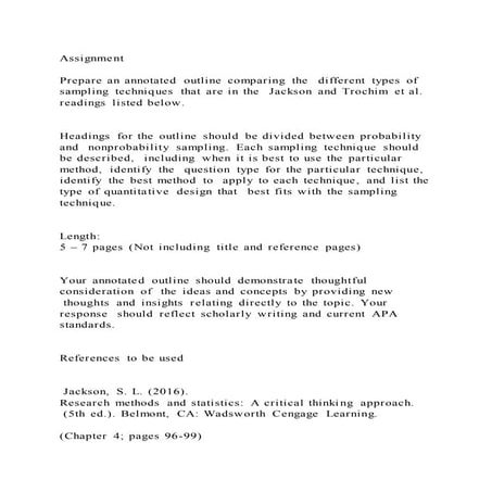 AssignmentPrepare an annotated outline comparing the different | PDF