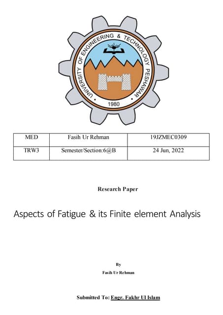 Fatigue | PPTX