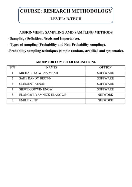 Types of sampling methods - infographic | PDF