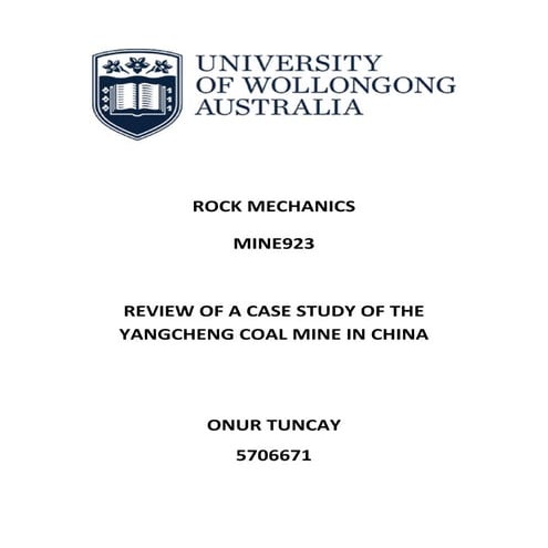 Review of the case study of the Yangcheng Coal Mine in China | PDF