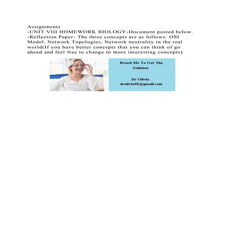 Assignments-UNIT VIII HOMEWORK BIOLOGY-Document posted below.-Re.docx