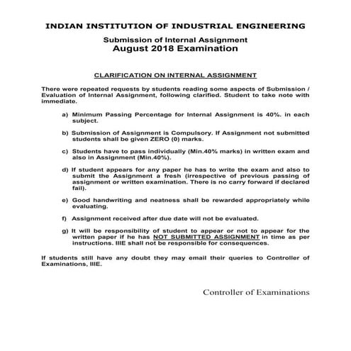 IIIE Assignment section B 2018_August | PDF