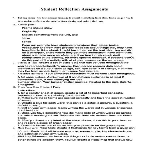 ISN Student Reflection Assignments From Roland At Striving Readers | DOC
