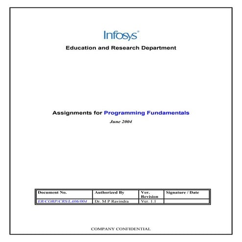 Assignments Programming Fundamentals Ppt