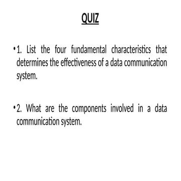 Understanding Key Characteristics and Components of Data Communication ...