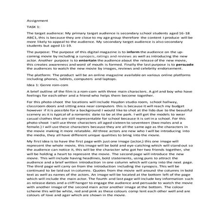 Assignment task 1 | PDF