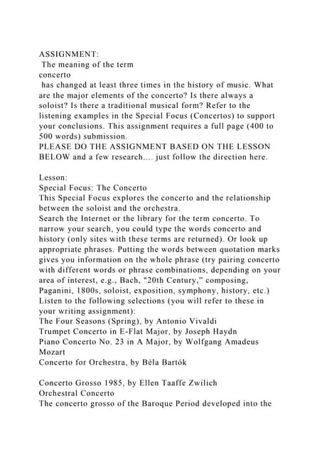 Concerto and symphony | PPTX | Classical Music | Music