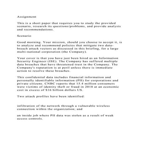 AssignmentThis is a short paper that requires you to study the p.docx