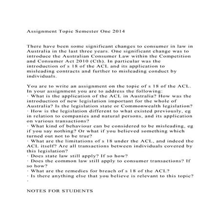 Assignment Topic Semester One 2014 There have been some sign.docx