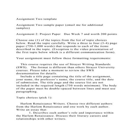 Assignment Two template Assignment Two sample paper (email me .docx