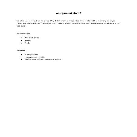 Assignment unit 2 | PDF