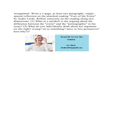 Assignment Write a 1-page, at least two paragraphs, single-spaced r.docx