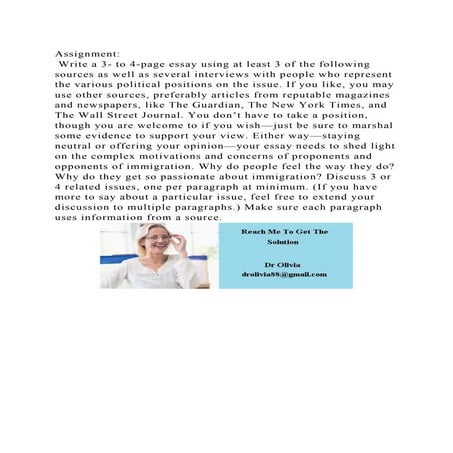 Assignment Write a 3- to 4-page essay using at least 3 of the fol.docx