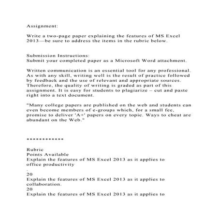 AssignmentWrite a two-page paper explaining the features of MS .docx