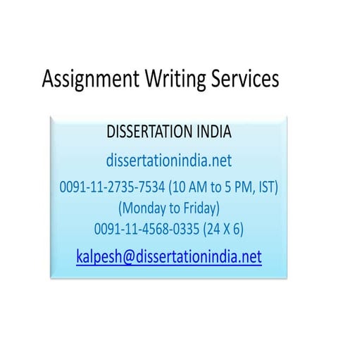 Assignment writing services | PPT