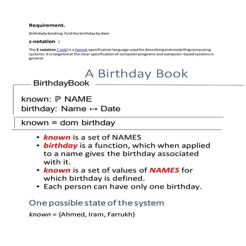 Formal Requirement Specification by Z-notation | DOCX | Programming Languages | Computing