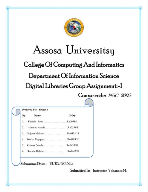 DIGITAL LIBRARY ARCHITECTURE | PPTX