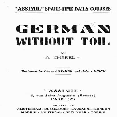 Assimil - German Without Toil.pdf | World/International Music | Music