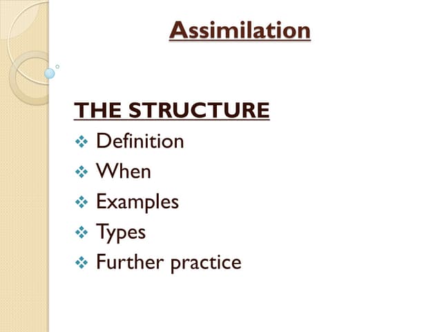 Assimilation | PPT