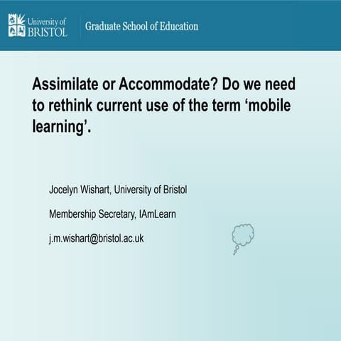 Assimilate or accommodate MLearn2015 | PPT
