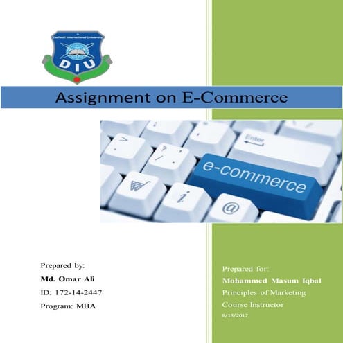 Assingment on e commerce | PDF | Free Download