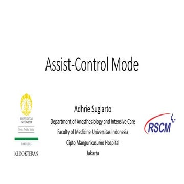 Assist-Control Mode setting ventilatorss | PDF