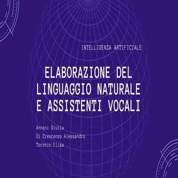 Elaborazione del linguaggio naturale e assistenti vocali | PDF ...