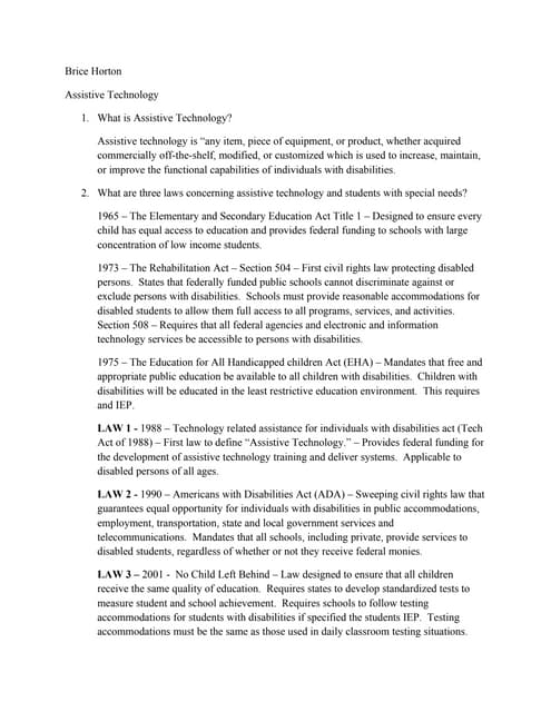 Assistive technology project | PPTX