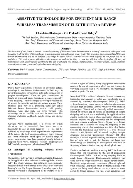 WPT WIRELESS POWER TRANSMISSION AND TYPES.pptx