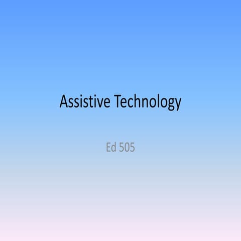 Assistive technology | PPT