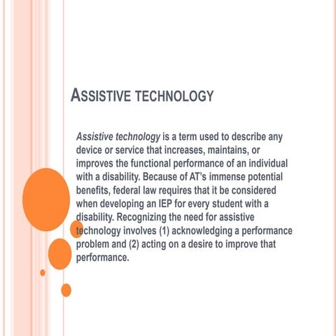 Assistive technology | PPTX