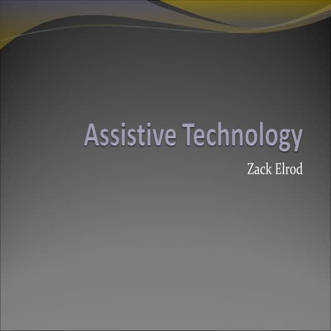 A Power Point on Assistive Technology in Education | PPTX