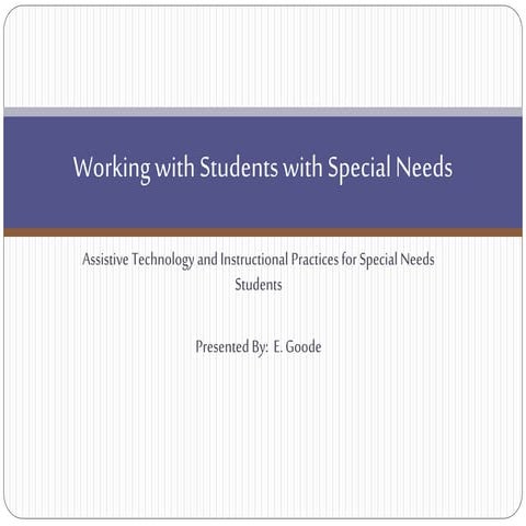 Teaching students with disabilities | PPTX