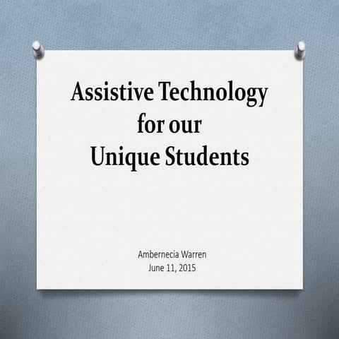Assistive Technology Presentation | PPT