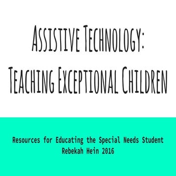 Assistive Technology Presentation | PPT