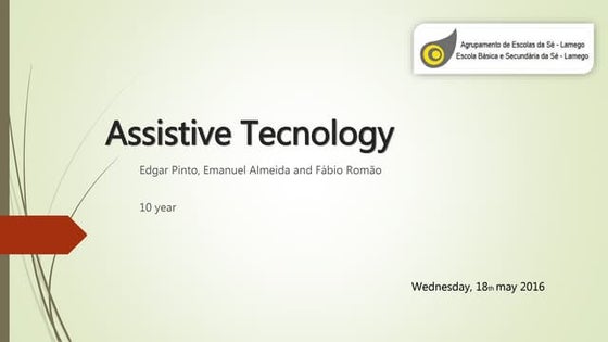 Assistive Technology Presentation. | PPT