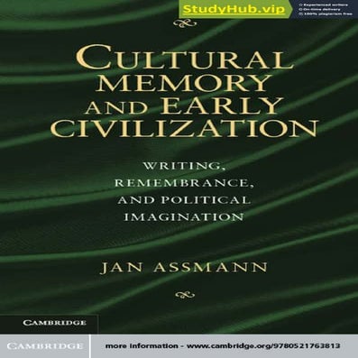 Assmann, Jan - Cultural Memory And Early Civilization | PDF